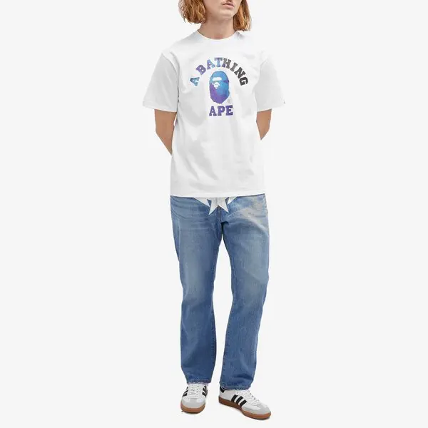 A BATHING APE Tie Dye College T-shirt