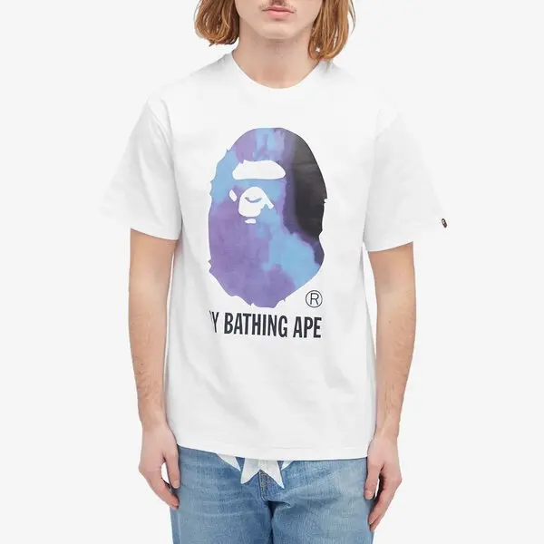 A BATHING APE Tie Dye Bathing Ape T-shirt
