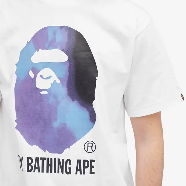 A BATHING APE Tie Dye Bathing Ape T-shirt