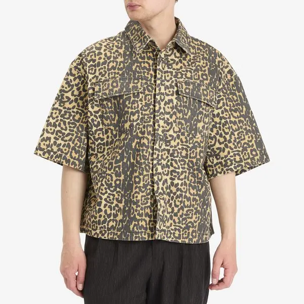 Rhude Leopard Short Sleeve Shirt