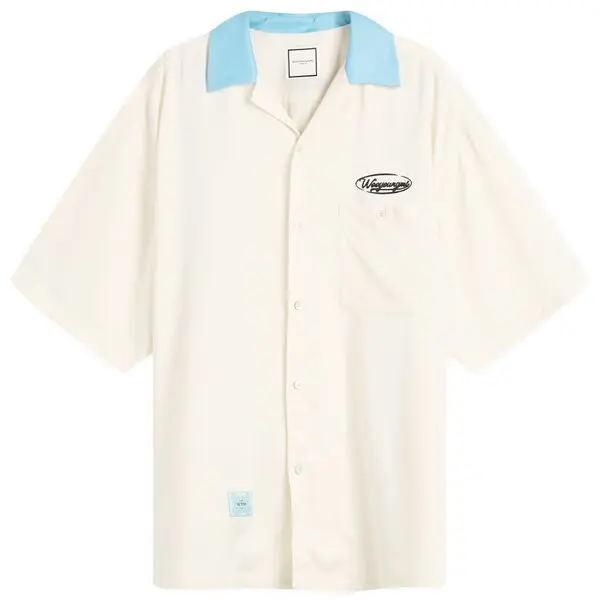 WOOYOUNGMI Contrast Collar Vacation Shirt - Ivory