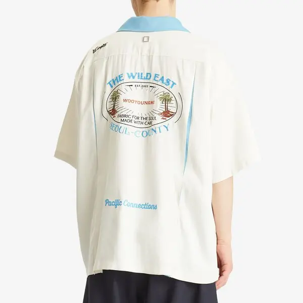 WOOYOUNGMI Contrast Collar Vacation Shirt