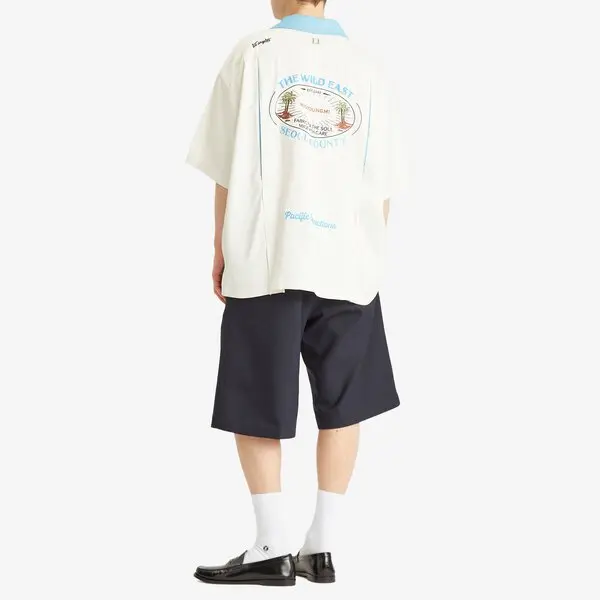 WOOYOUNGMI Contrast Collar Vacation Shirt