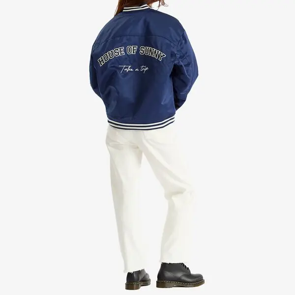 HOUSE OF SUNNY Satin Cult Bomber Jacket