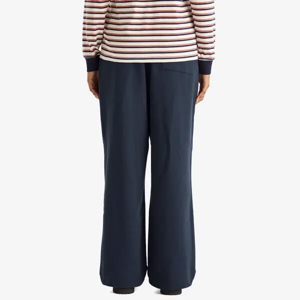DUNST Leather Logo Wide Sweatpants