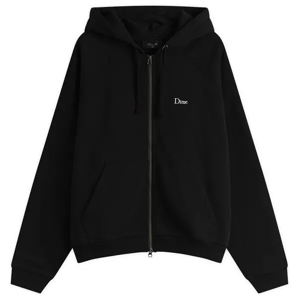 DIME Classic Logo Zip Hoodie - Black