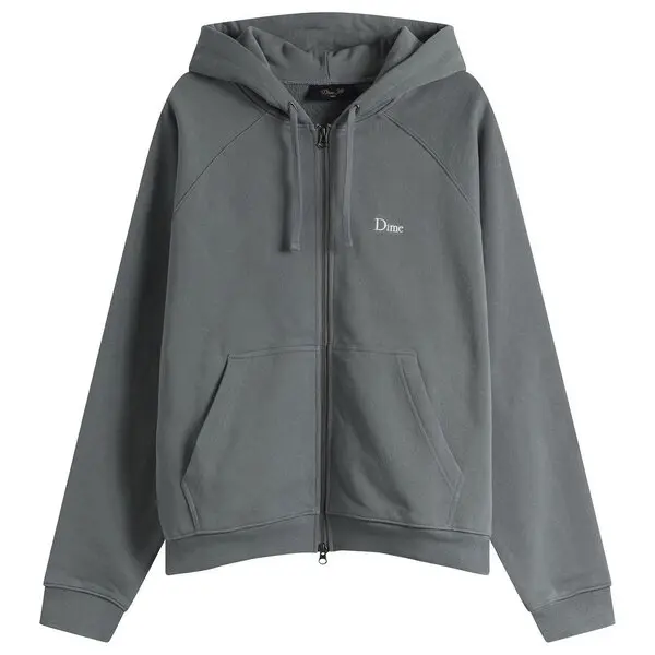 DIME Classic Logo Zip Hoodie - Granite