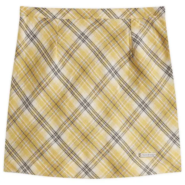 HOUSE OF SUNNY Bias Cut Check Skirt - Multi