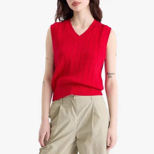 DUNST Textured Crochet Knit Vest