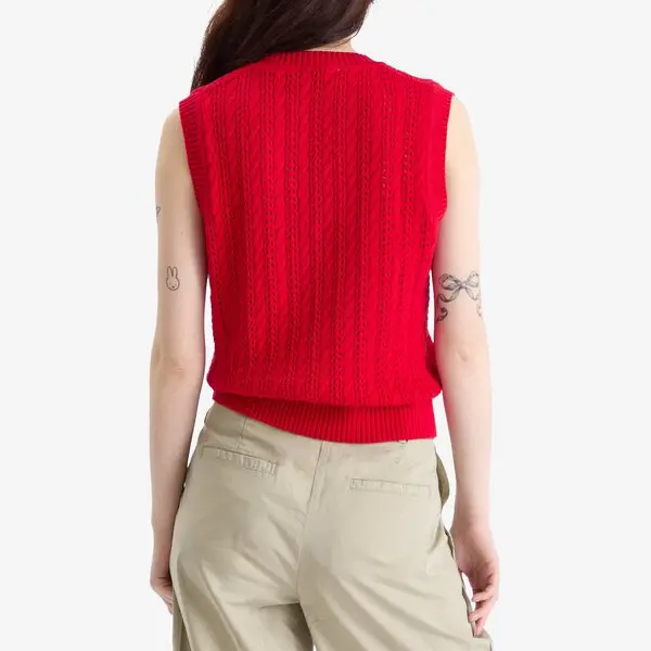 DUNST Textured Crochet Knit Vest