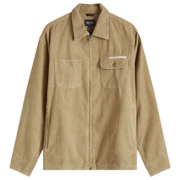 THISISNEVERTHAT Washed Corduroy Zip Jacket - Khaki