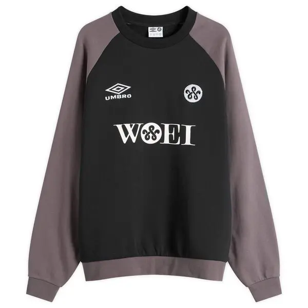 UMBRO X Woei Crew Sweatshirt - Black/grey