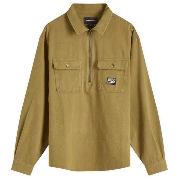 THISISNEVERTHAT Quarter Zip Shirt - Olive