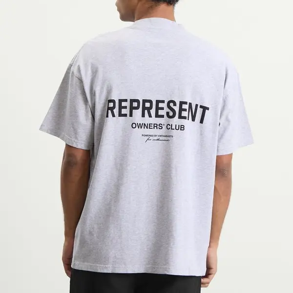 REPRESENT Owners Club T-shirt - Ash Grey/black