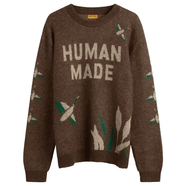 HUMAN MADE Graphic Knit Sweater - Brown