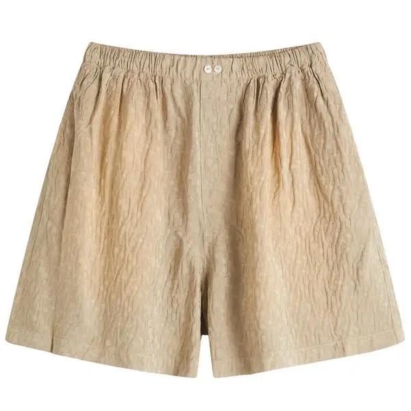 Acne Studios Tonal Monogram Jacquard Shorts - Warm Grey