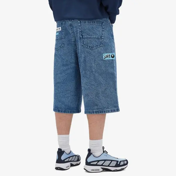 AAPE BY *A BATHING APE Aape Jacquard Denim Shorts