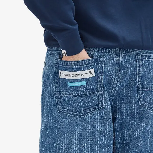 AAPE BY *A BATHING APE Aape Jacquard Denim Shorts
