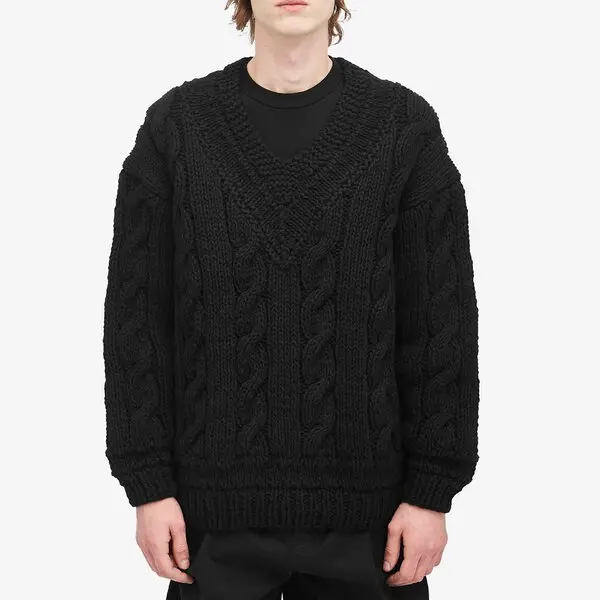 Visvim V-collegium Hand-knit Sweater