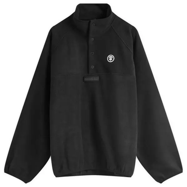 AAPE BY *A BATHING APE Aape Now Moc Neck Polar Fleece - Black