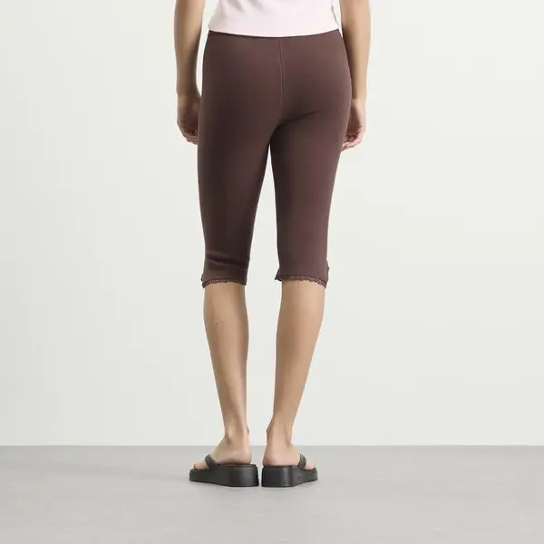 HOUSE OF SUNNY Classic Capri Pants - Coffee