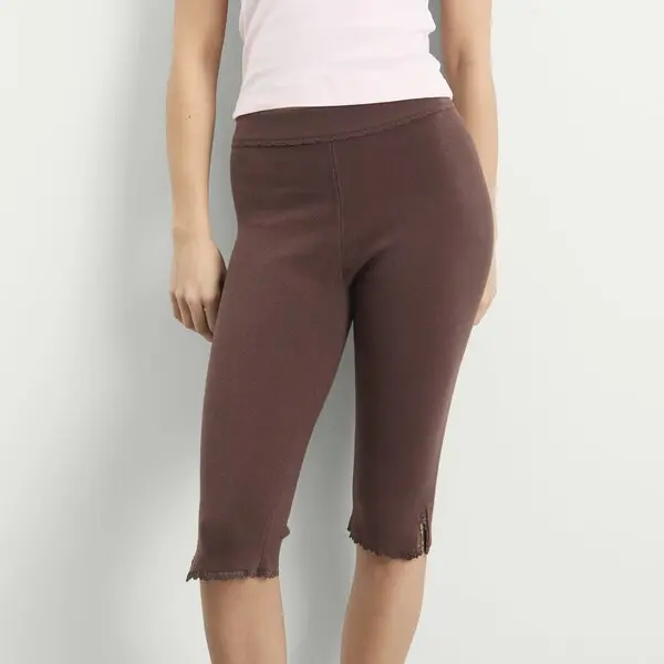 HOUSE OF SUNNY Classic Capri Pants - Coffee