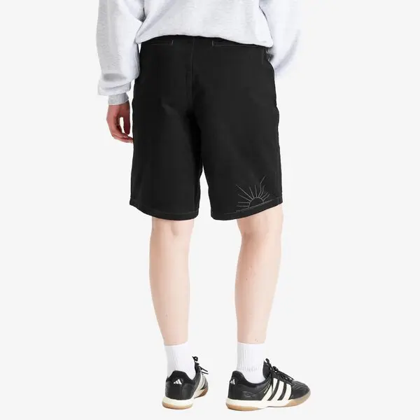 HOUSE OF SUNNY Oversized Denim Shorts With Drawstring Waist - Black