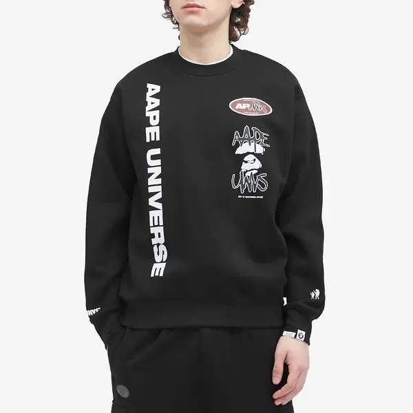 AAPE BY *A BATHING APE Aape Universe Back Stamp Sweatshirt