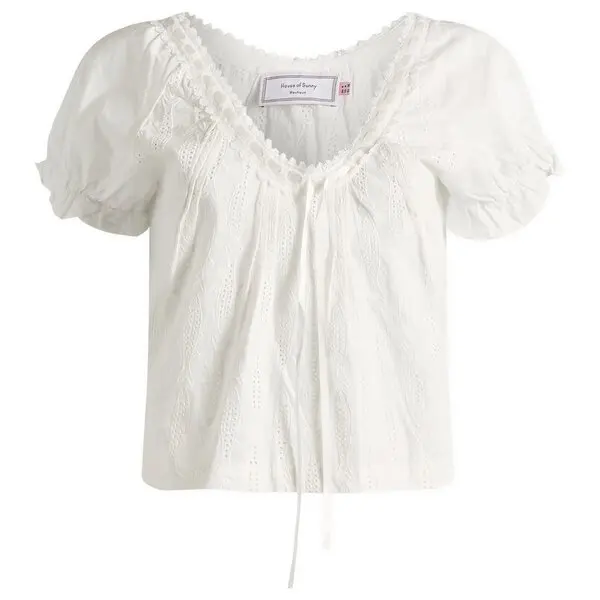 HOUSE OF SUNNY Sea Breeze Cotton Top - Ivory