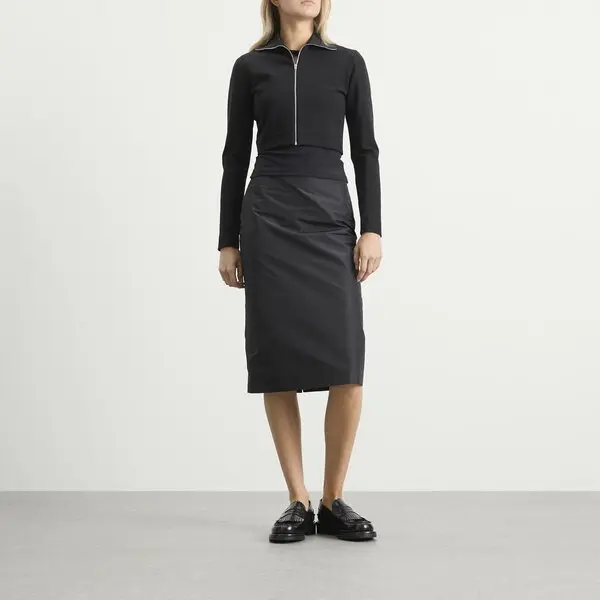 JIL SANDER Zip Up Jacket With Ribbed Collar