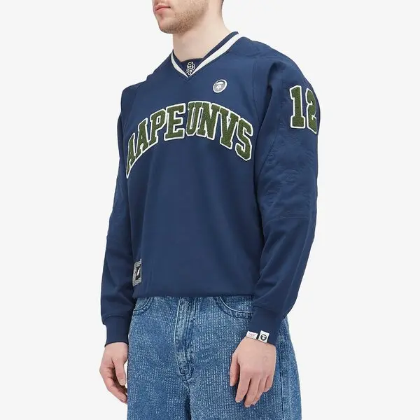 AAPE BY *A BATHING APE Aape Ice Hockey Jersey Sweatshirt
