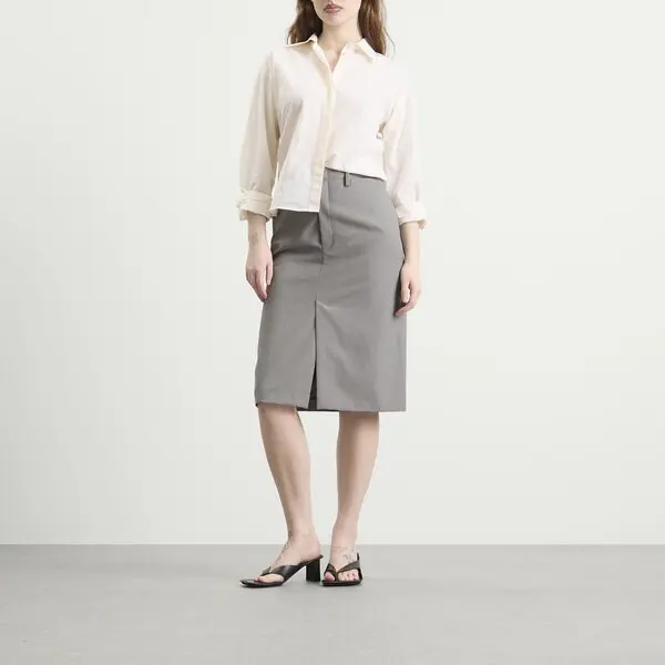 JIL SANDER High-waist Skirt With Slashed Side Waistband