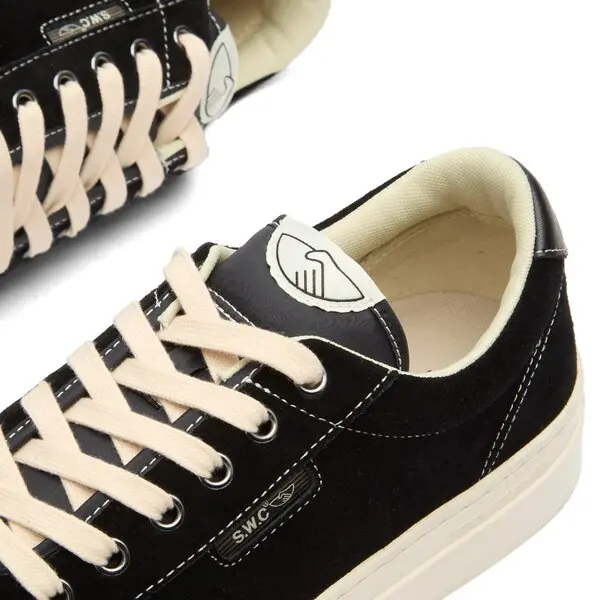 S.W.C STEPNEY WORKERS CLUB Dellow 02 Suede Sneaker - Black/white
