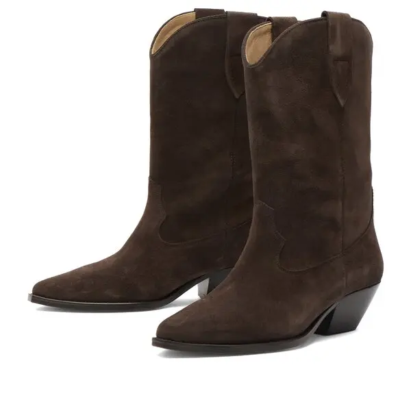 Isabel Marant Étoile Duerto Suede Cowboy Boot - Chocolate