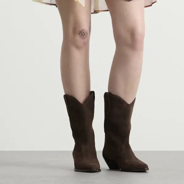 Isabel Marant Étoile Duerto Suede Cowboy Boot - Chocolate