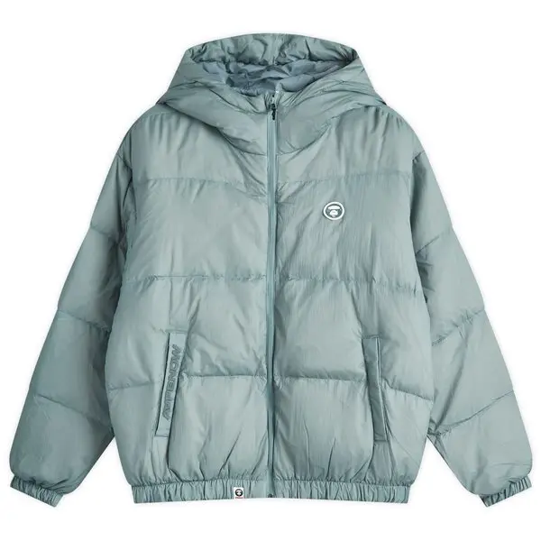 AAPE BY *A BATHING APE Aape Now Camo Badge Hooded Down Jacket - Green