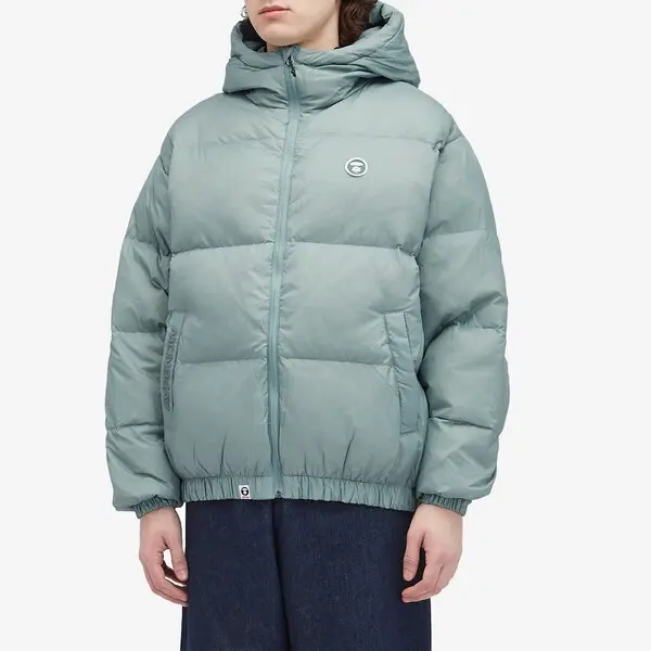 AAPE BY *A BATHING APE Aape Now Camo Badge Hooded Down Jacket