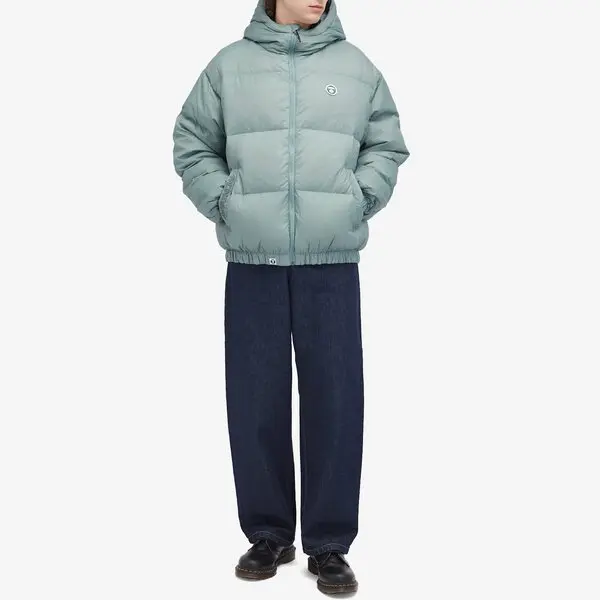 AAPE BY *A BATHING APE Aape Now Camo Badge Hooded Down Jacket