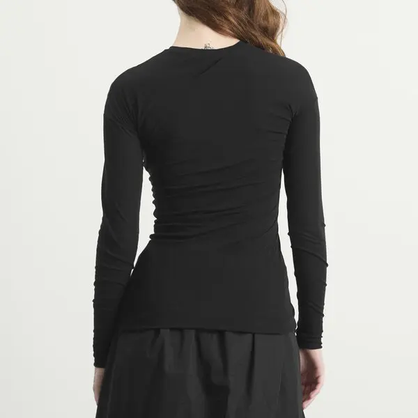 JIL SANDER Double Layer Twisted Long Sleeve Top