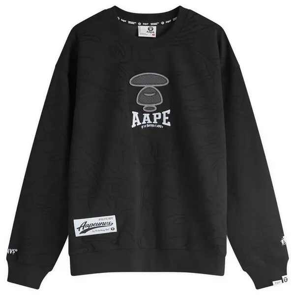 AAPE BY *A BATHING APE Aape Camo Ice Hockey Sweatshirt - Black
