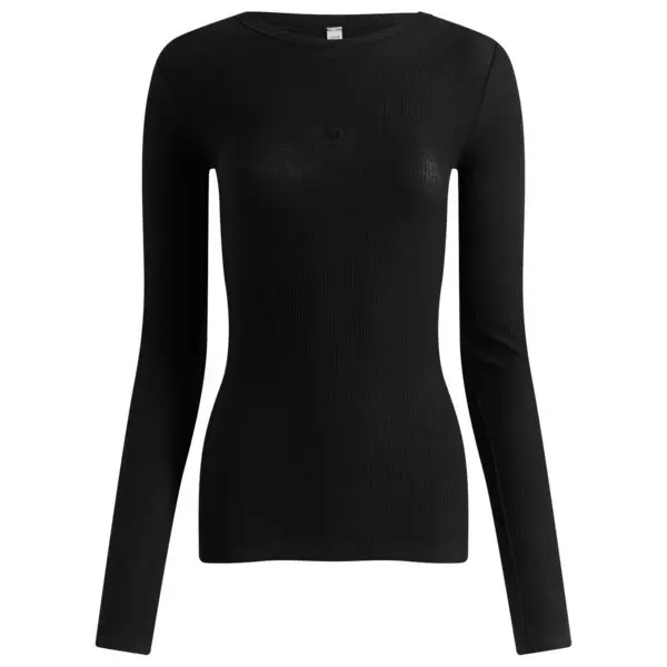 BASERANGE Heart Long Sleeve T-shirt - Black