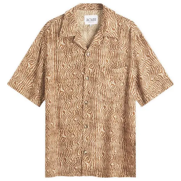 ACMH BY MAGIC CASTLES Marcus James Wave Vacation Shirt - Brown