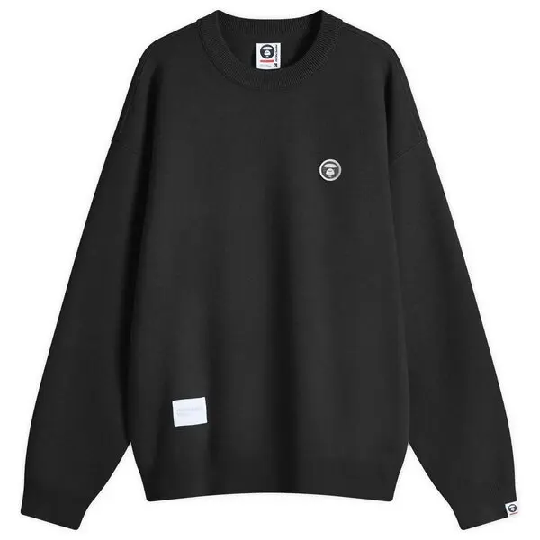 AAPE BY *A BATHING APE Aape Now Camo Badge Knit Sweater - Black