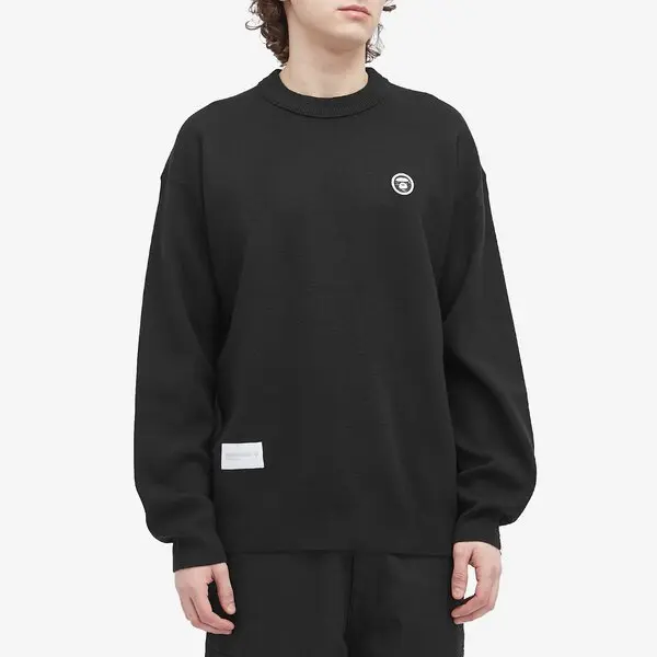 AAPE BY *A BATHING APE Camouflage Badge Knit Sweater