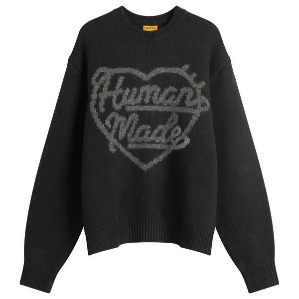 HUMAN MADE Heart Knit Sweater - Black