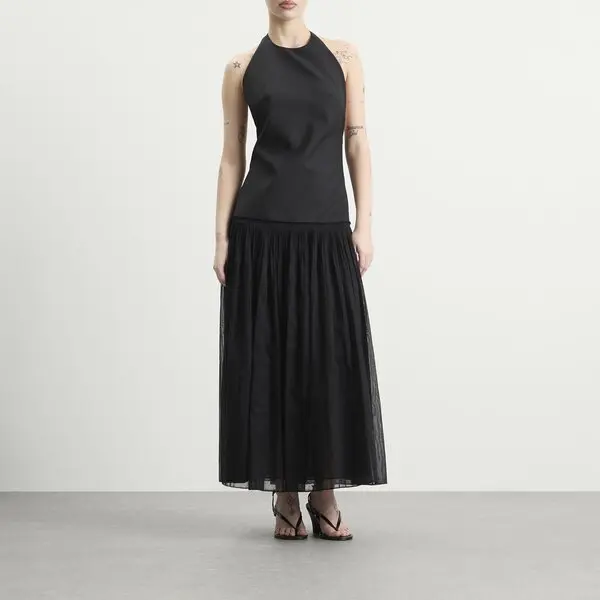 RÓHE Rohe Pleated Muslin Halter Dress