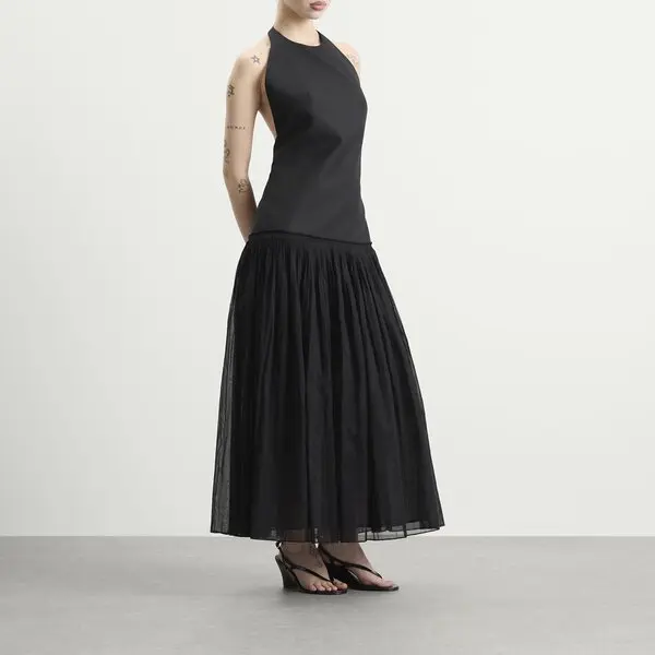 RÓHE Rohe Pleated Muslin Halter Dress