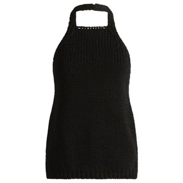 RÓHE Rohe Chunky Knit Halter Top - Black