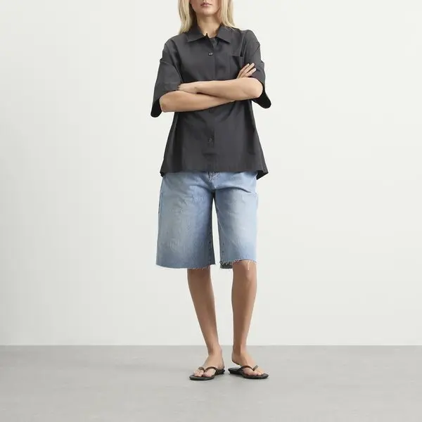 RÓHE Rohe Baggy Fit Denim Shorts - Classic Blue