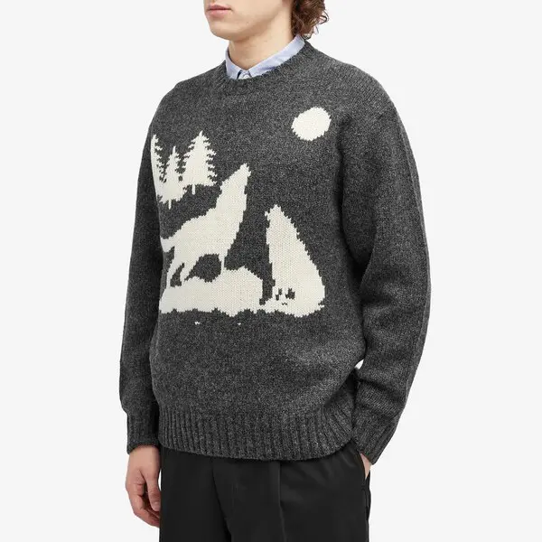 BEAMS Intarsia Wolf Jumper